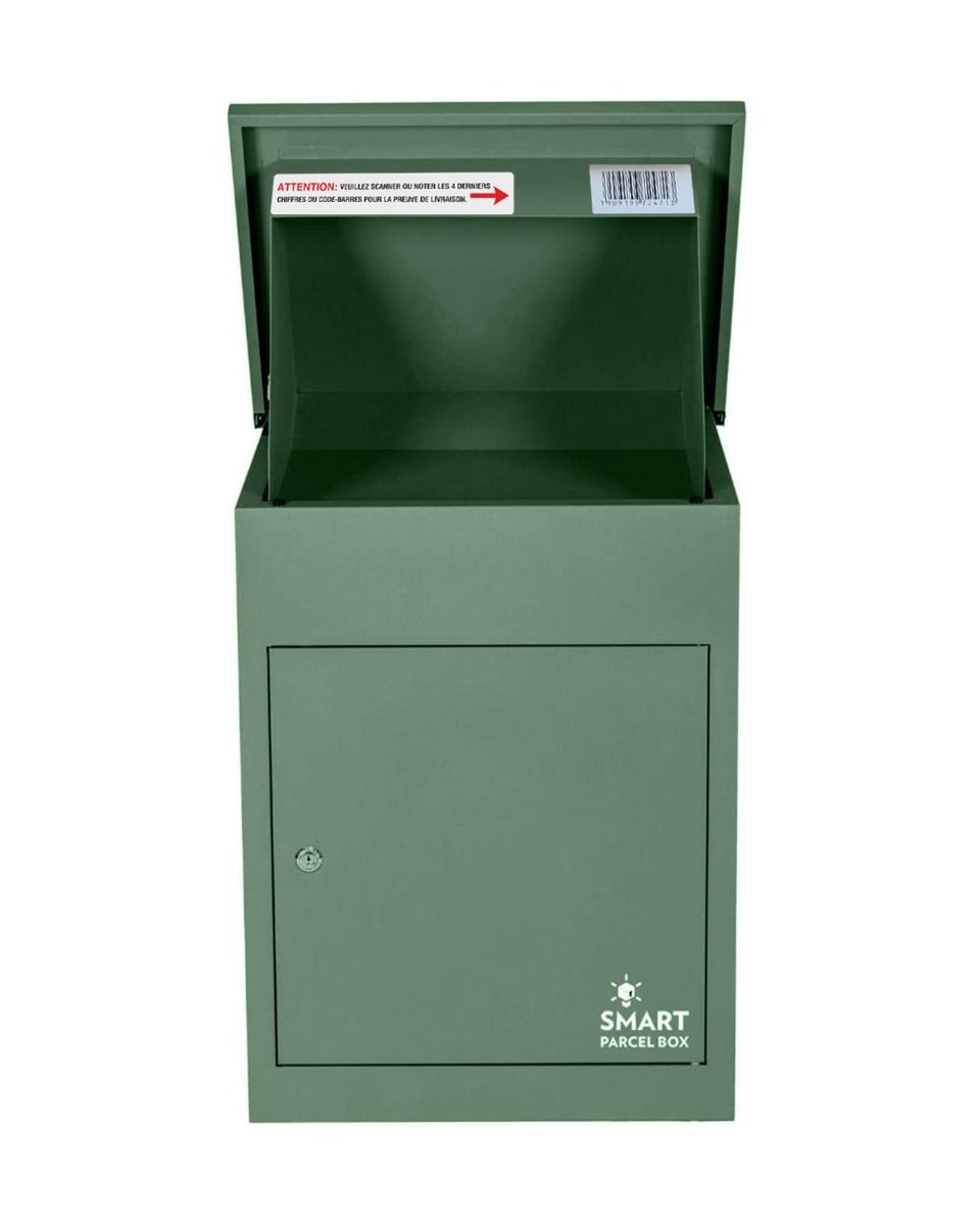 Smart Parcel Box - Boîte à colis moyenne Verte à accès frontal